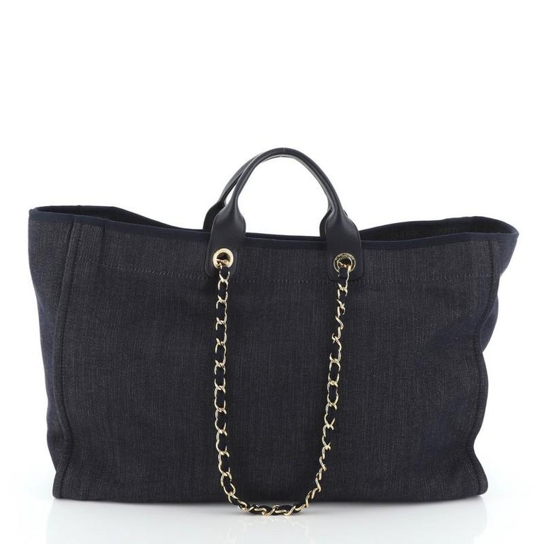 Chanel Deauville Tote Denim XL at 1stDibs