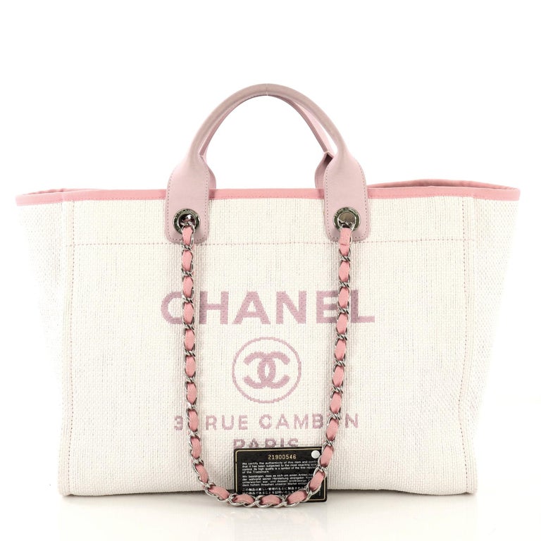 Chanel Deauville Tote Raffia Large at 1stDibs