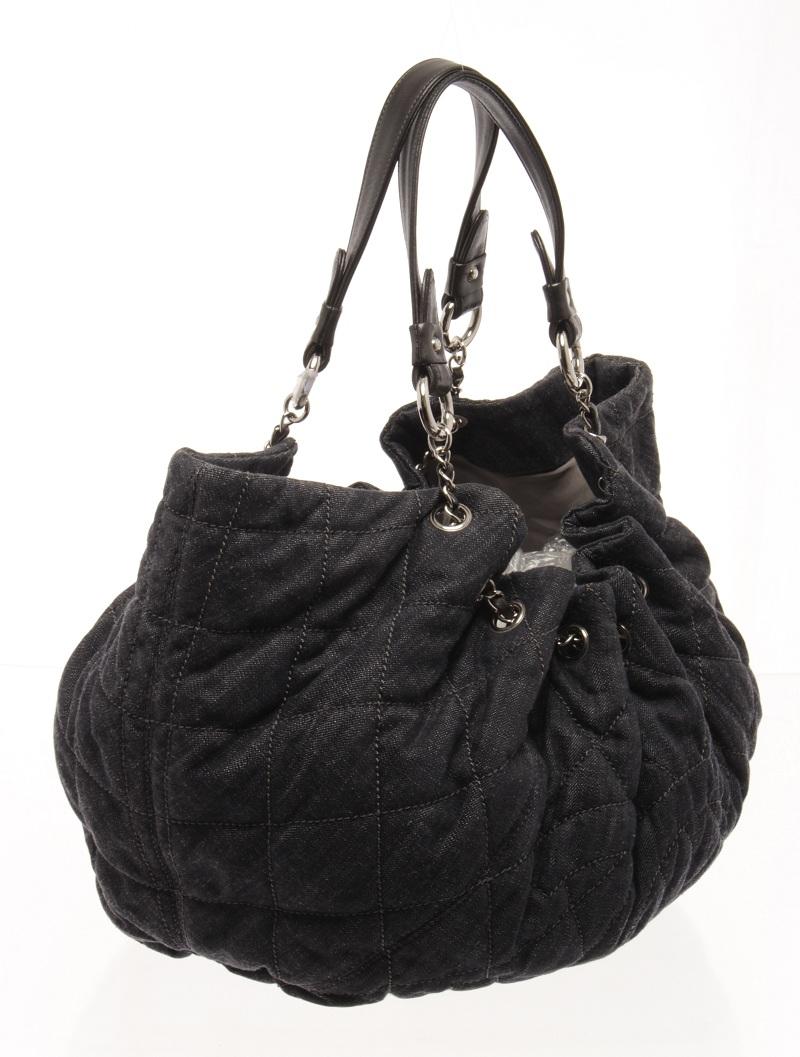 Chanel Denim Coco Cabas Chain Hobo Bag at 1stDibs