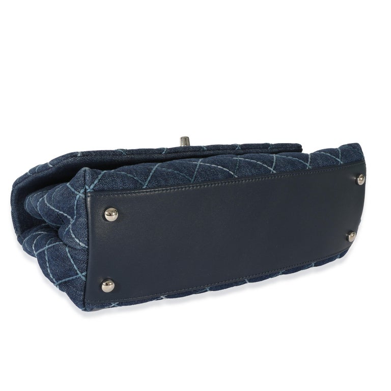 Chanel Denim Medium Coco Top Handle For Sale at 1stDibs