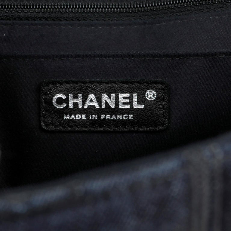 Chanel Denim Perfume Bottle Embroidered Jumbo Classic Flap Special ...