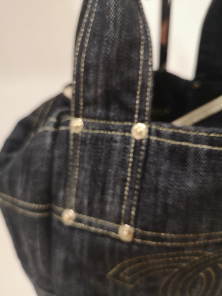 Chanel Denim Satchel handle bag at 1stDibs | denim satchel bag
