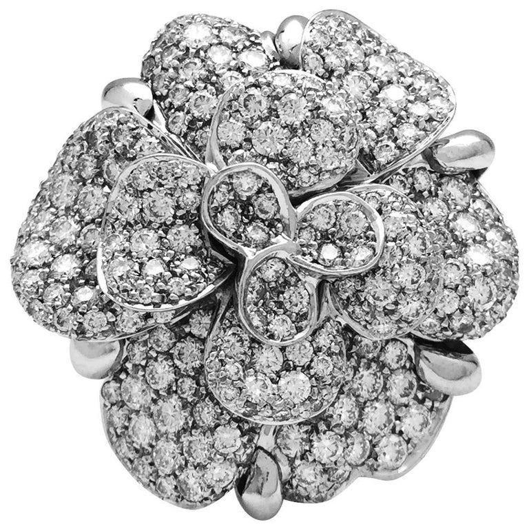 Chanel Diamond Camelia Ring at 1stDibs | chanel camelia ring, chanel ...