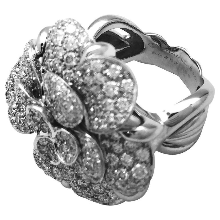 Chanel Diamond Camelia Ring at 1stDibs | chanel camelia ring, chanel ...