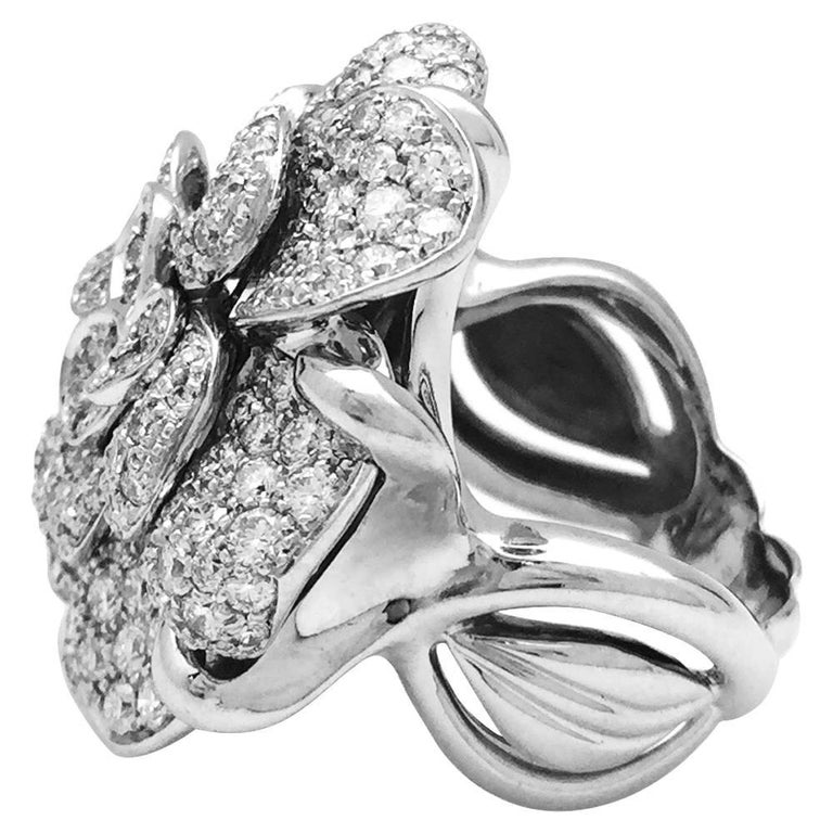 Chanel Diamond Camelia Ring at 1stDibs | chanel camelia ring, chanel ...