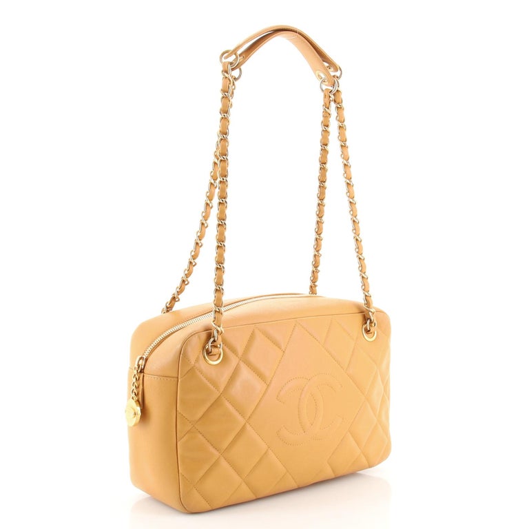 Chanel Diamond CC Camera Case Bag Quilted Lambskin Medium For Sale at ...