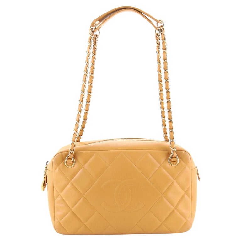 Chanel Diamond CC Camera Case Bag Quilted Lambskin Medium For Sale at ...