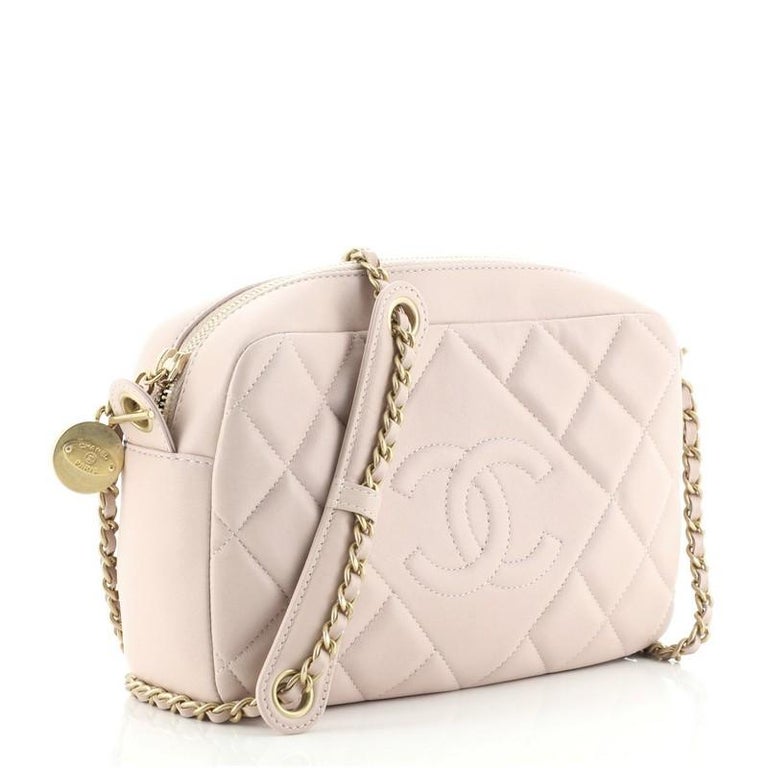 Chanel Diamond CC Camera Case Bag Quilted Lambskin Small at 1stDibs