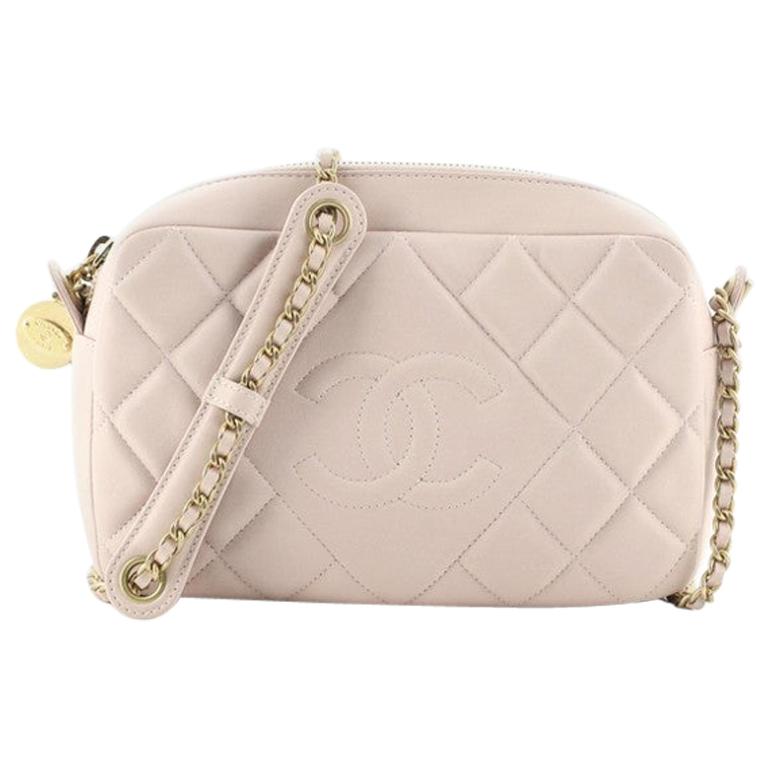 Chanel Diamond CC Camera Case Bag Quilted Lambskin Small at 1stDibs