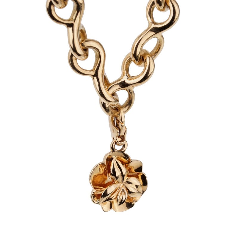 Chanel Diamond Gold Charm Bracelet For Sale at 1stDibs | charm bangle ...