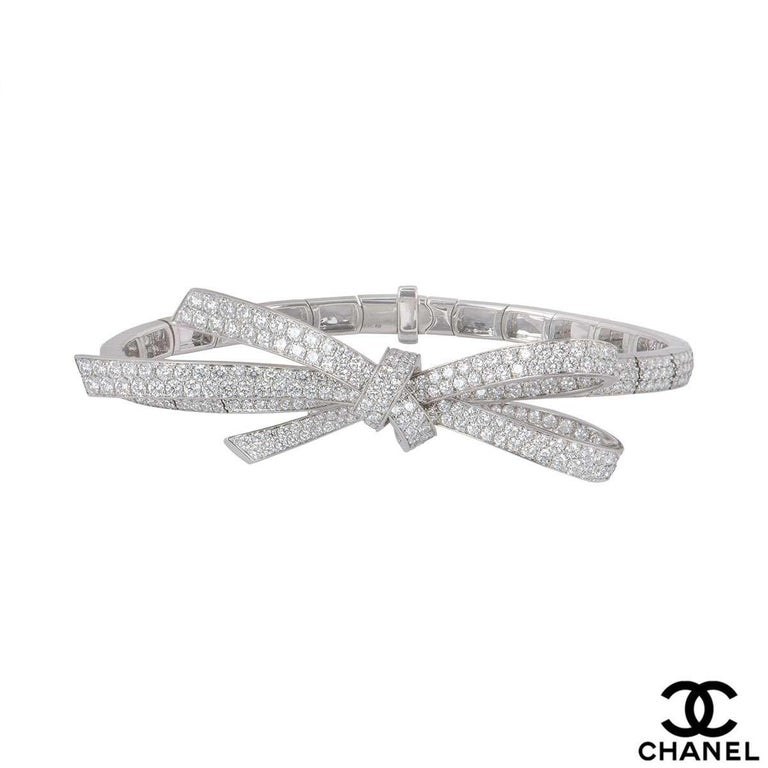 Chanel Diamond Ruban Bracelet 5.59 Carat at 1stDibs | chanel ruban bracelet