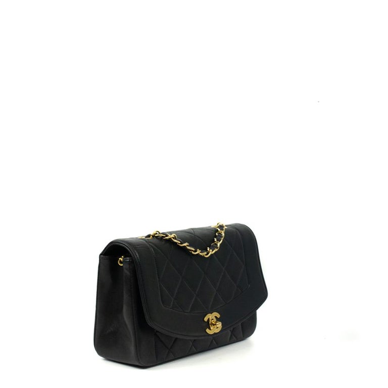 CHANEL, Diana Vintage in black leather at 1stDibs | chanel vintage ...