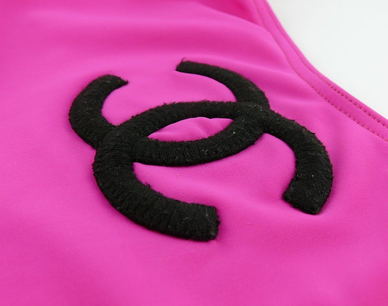 CHANEL Documented Vintage 1994 Pink One-Pïece Swimsuit CC Logo and ...
