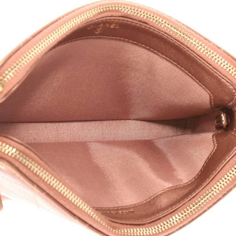 Chanel Double Zip Clutch with Chain Quilted Lambskin at 1stDibs ...