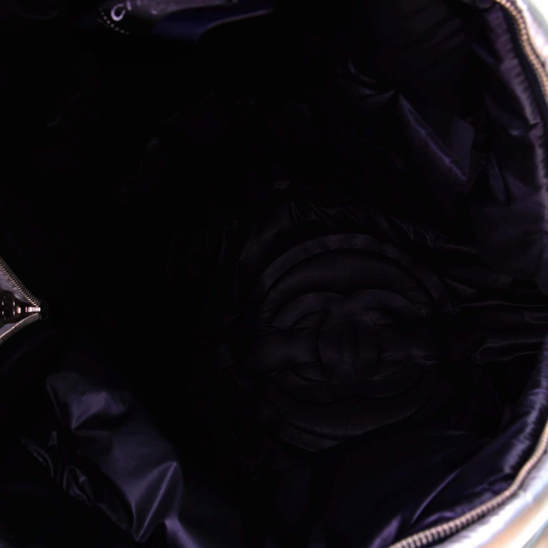 Chanel Doudoune Backpack Embossed Nylon Large at 1stDibs