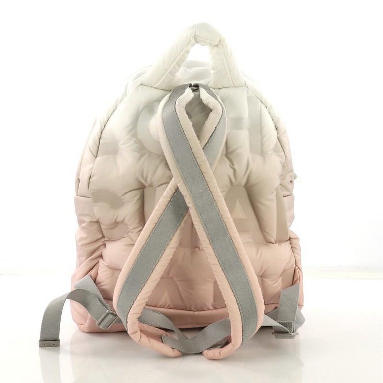 Chanel Doudoune Backpack Embossed Nylon Medium at 1stDibs | chanel ...