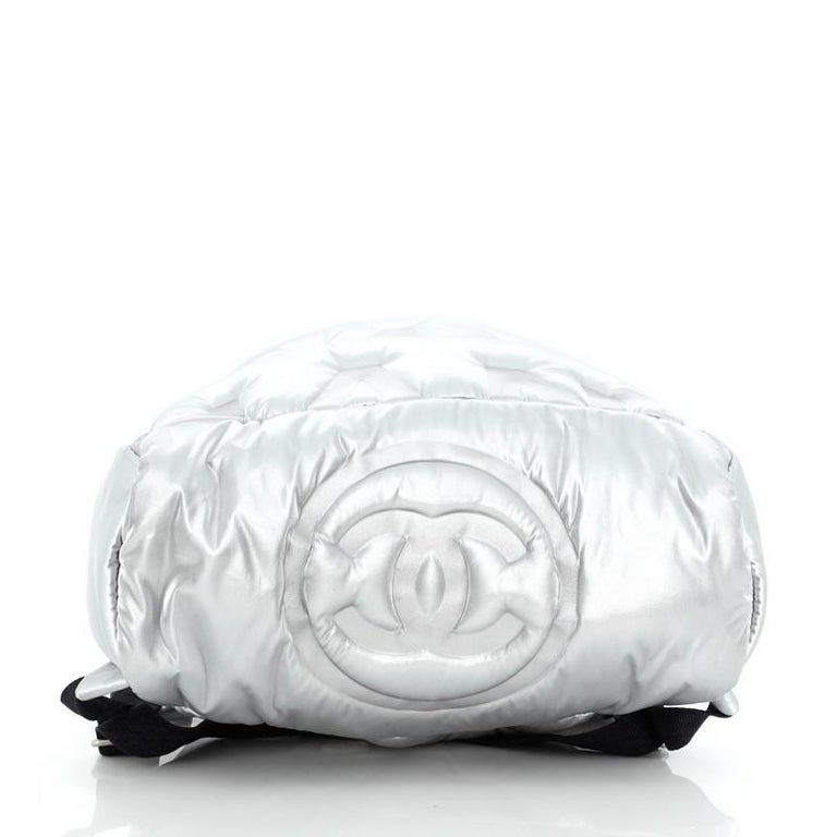 Chanel Doudoune Backpack Embossed Nylon Medium at 1stDibs | chanel ...