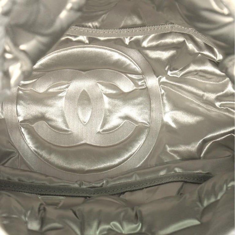 Chanel Doudoune Backpack Embossed Nylon Medium at 1stDibs | chanel ...