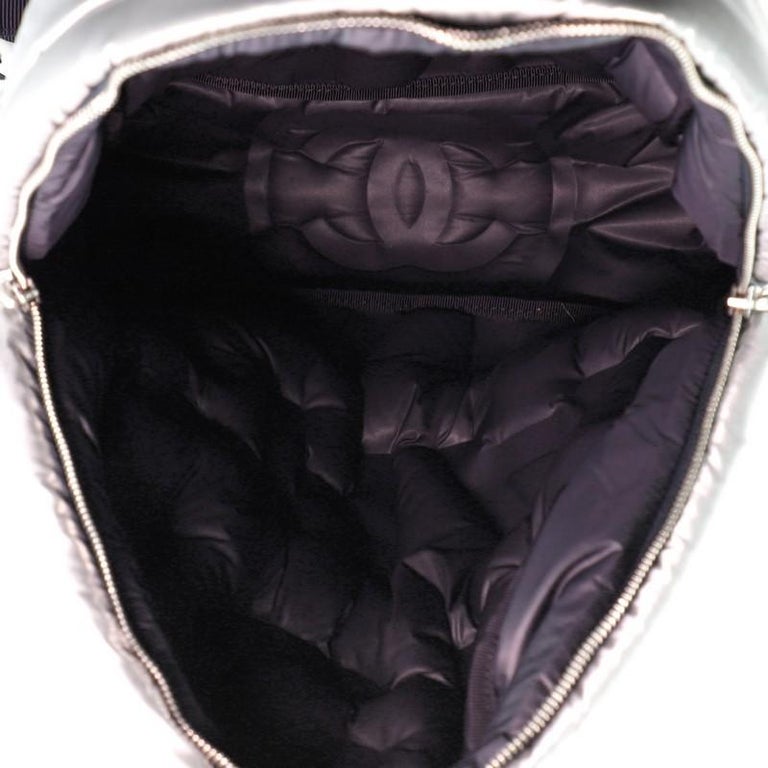 Chanel Doudoune Backpack Embossed Nylon Medium at 1stDibs | chanel ...