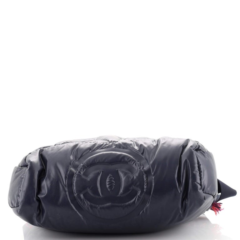 Chanel Doudoune Messenger Bag Embossed Nylon Medium at 1stDibs