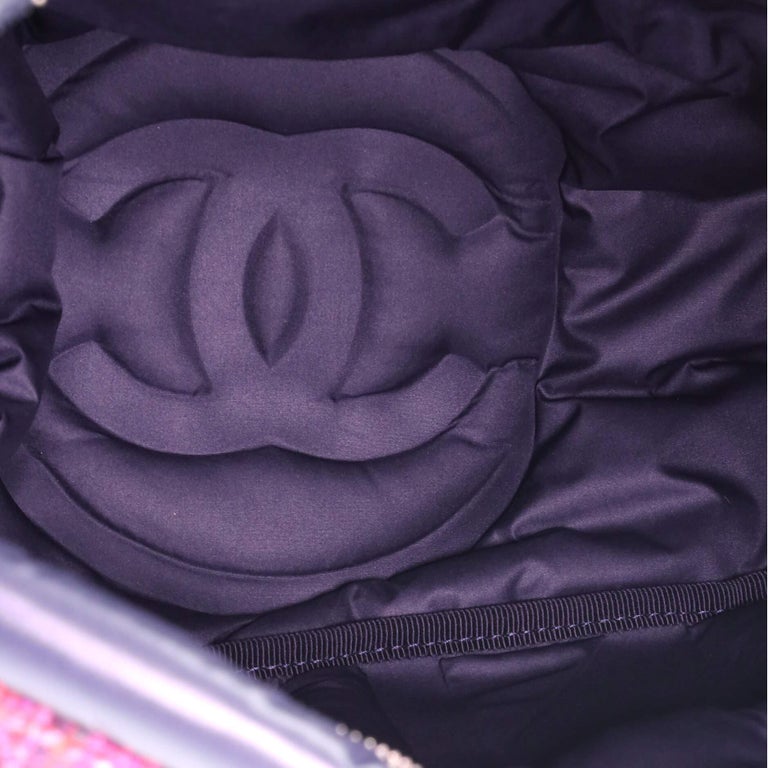 Chanel Doudoune Messenger Bag Embossed Nylon Medium at 1stDibs