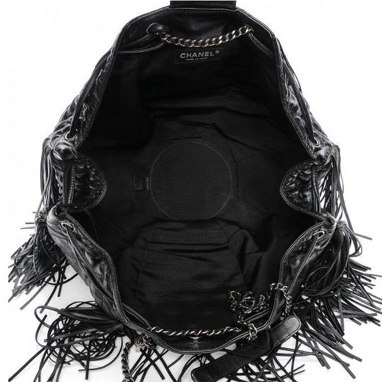 Chanel Small Mini Drawstring Bucket Quilted Rare Crossbody Lambskin ...