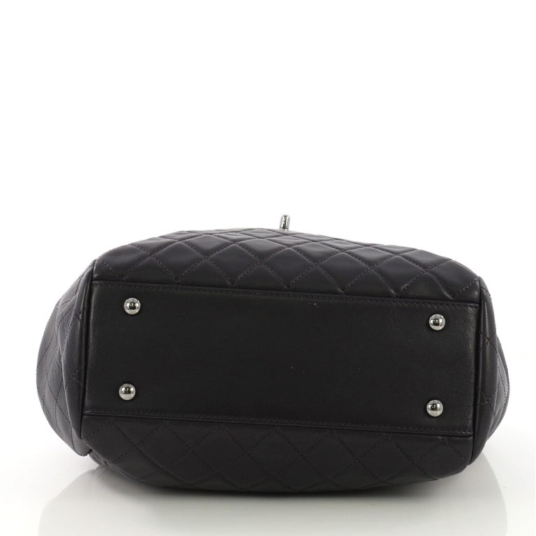 Chanel Drawstring CC Lock Bucket Bag Quilted Lambskin Small at 1stDibs ...