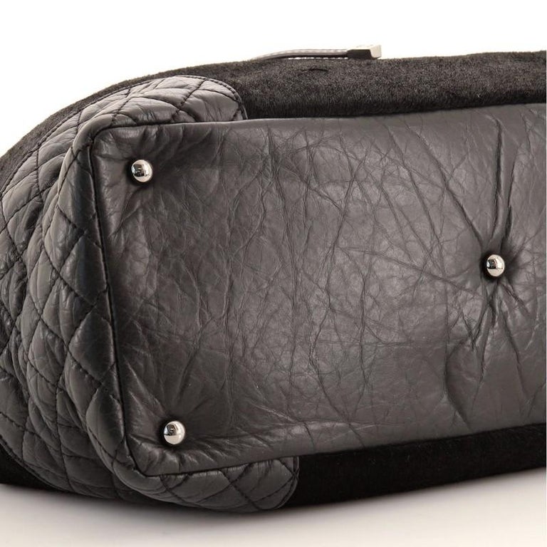 Chanel Drawstring Tote Quilted Calfskin and Pony Hair Medium at 1stDibs