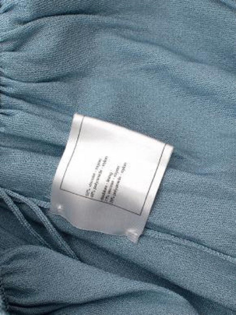 Chanel Duck Egg Lurex Pleated Skater Skirt For Sale at 1stDibs