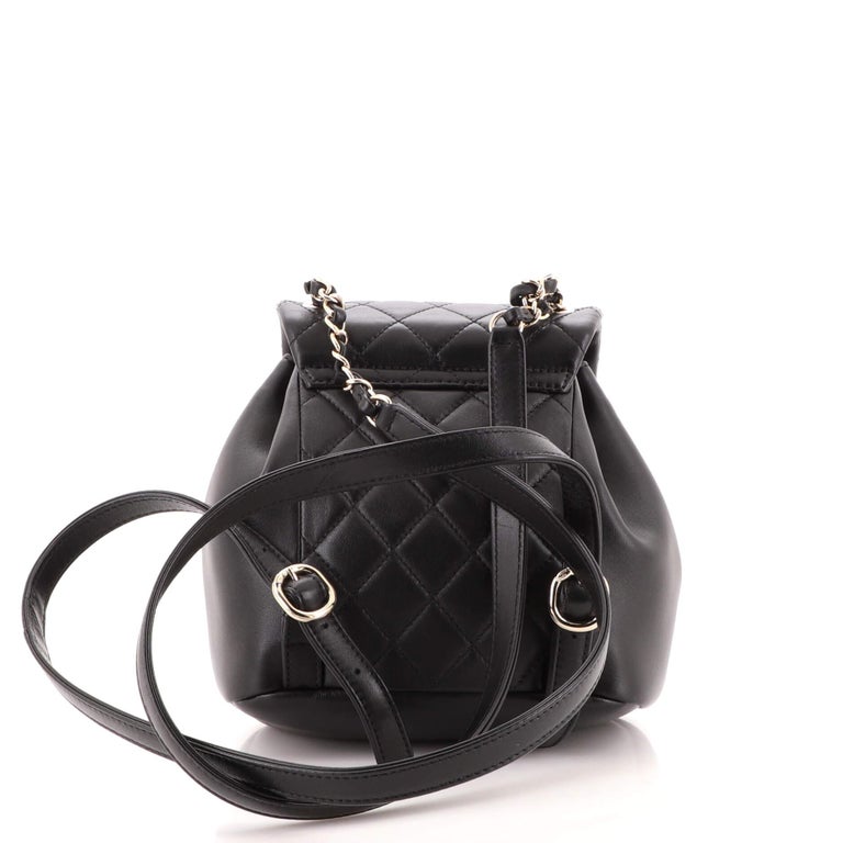 Chanel Duma Drawstring Backpack Quilted Lambskin Small For Sale at 1stDibs