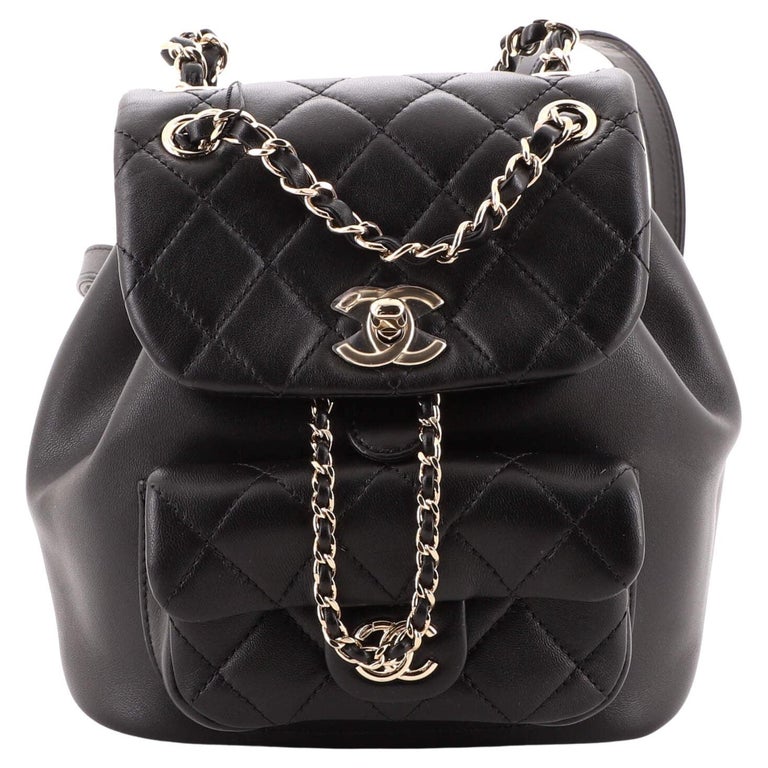 Chanel Duma Drawstring Backpack Quilted Lambskin Small For Sale at 1stDibs