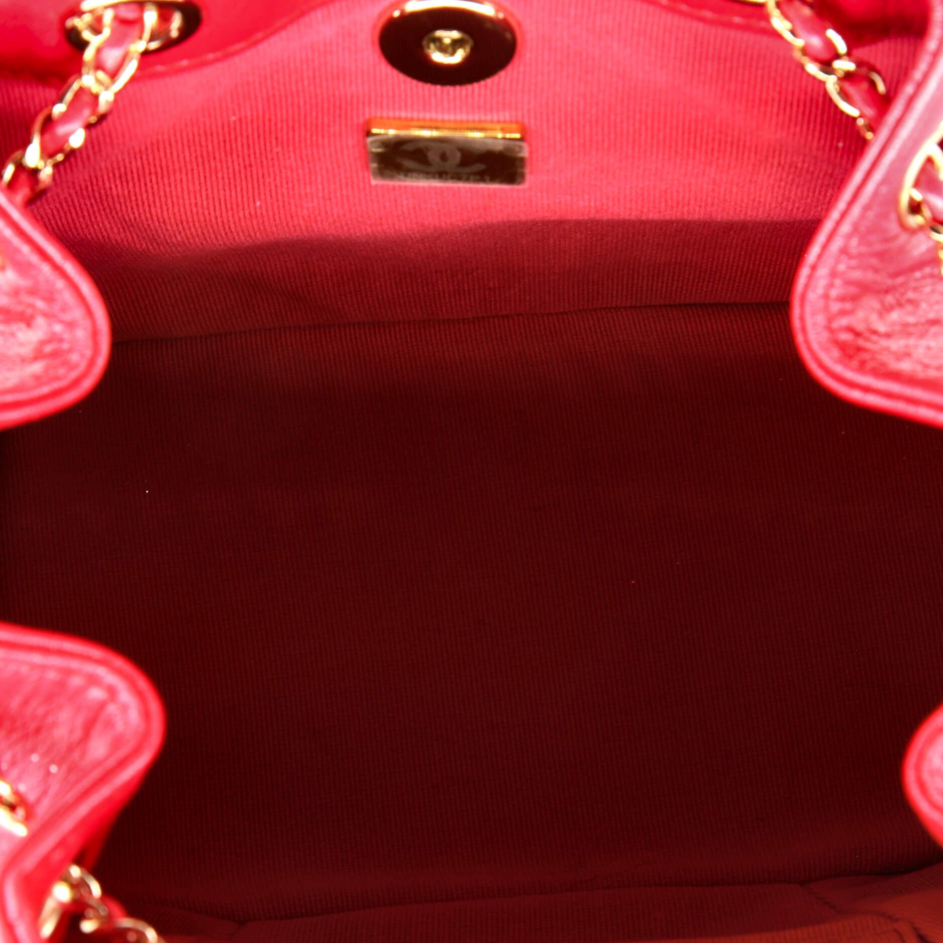 Chanel Duma Drawstring Backpack Quilted Shiny Aged Calfskin Small For ...