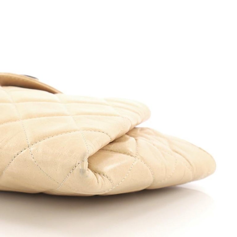 Chanel Duo Color Chain Clutch Quilted Glazed Calfskin at 1stDibs