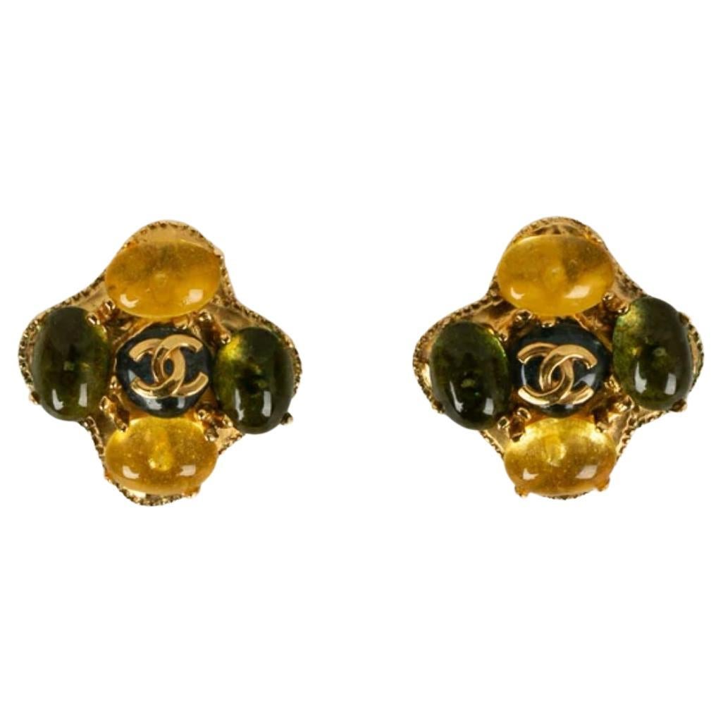 Van der Straeten Dark Silver metal Earrings Made of Two Snake Links For ...
