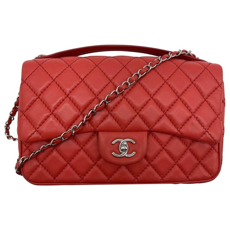 Chanel Easy Carry Jumbo Flap - Red For Sale at 1stDibs | chanel easy ...