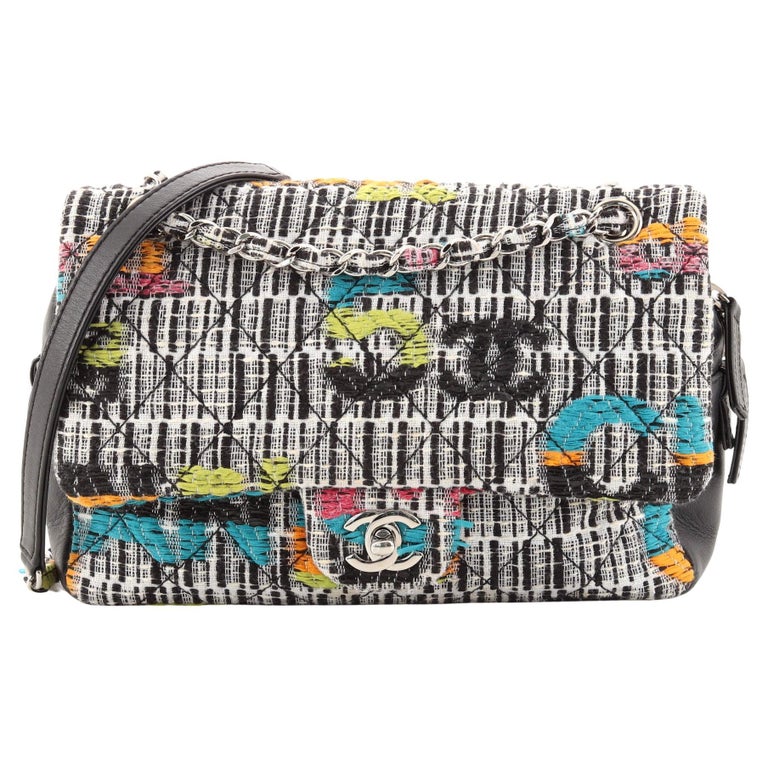 Chanel Easy Fantasy Flap Bag Quilted Multicolor Tweed Small For Sale at ...