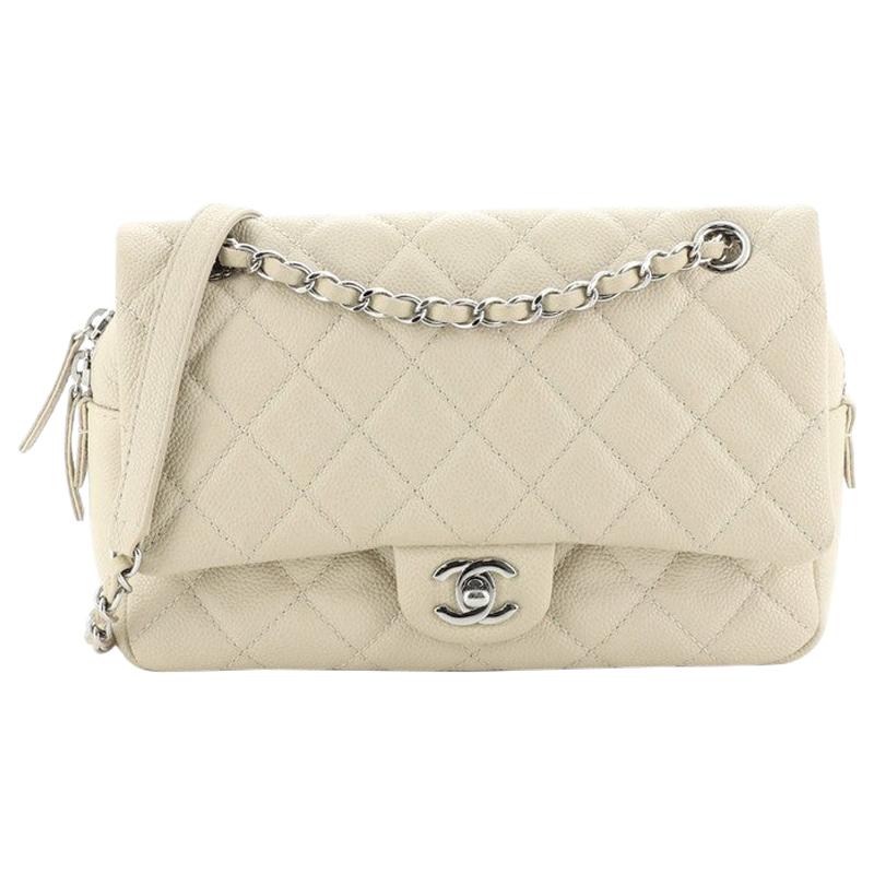 Chanel Easy Flap Bag Quilted Caviar Medium at 1stDibs