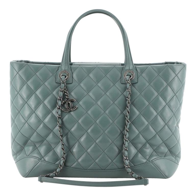 Chanel Easy Shopping Tote Quilted Lambskin Large at 1stDibs
