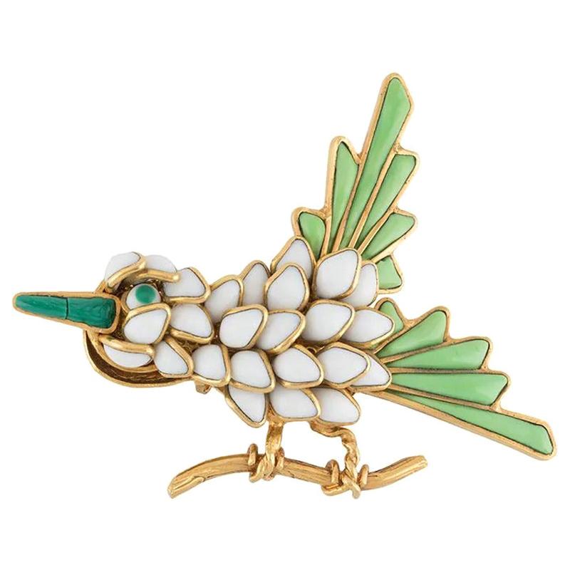 Chanel Embellished Bird Brooch at 1stDibs | bird chanel