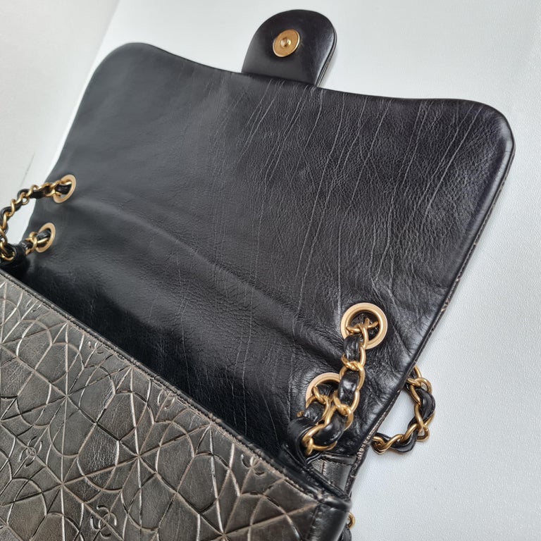 Chanel Embossed Jumbo Flap Bag For Sale at 1stDibs