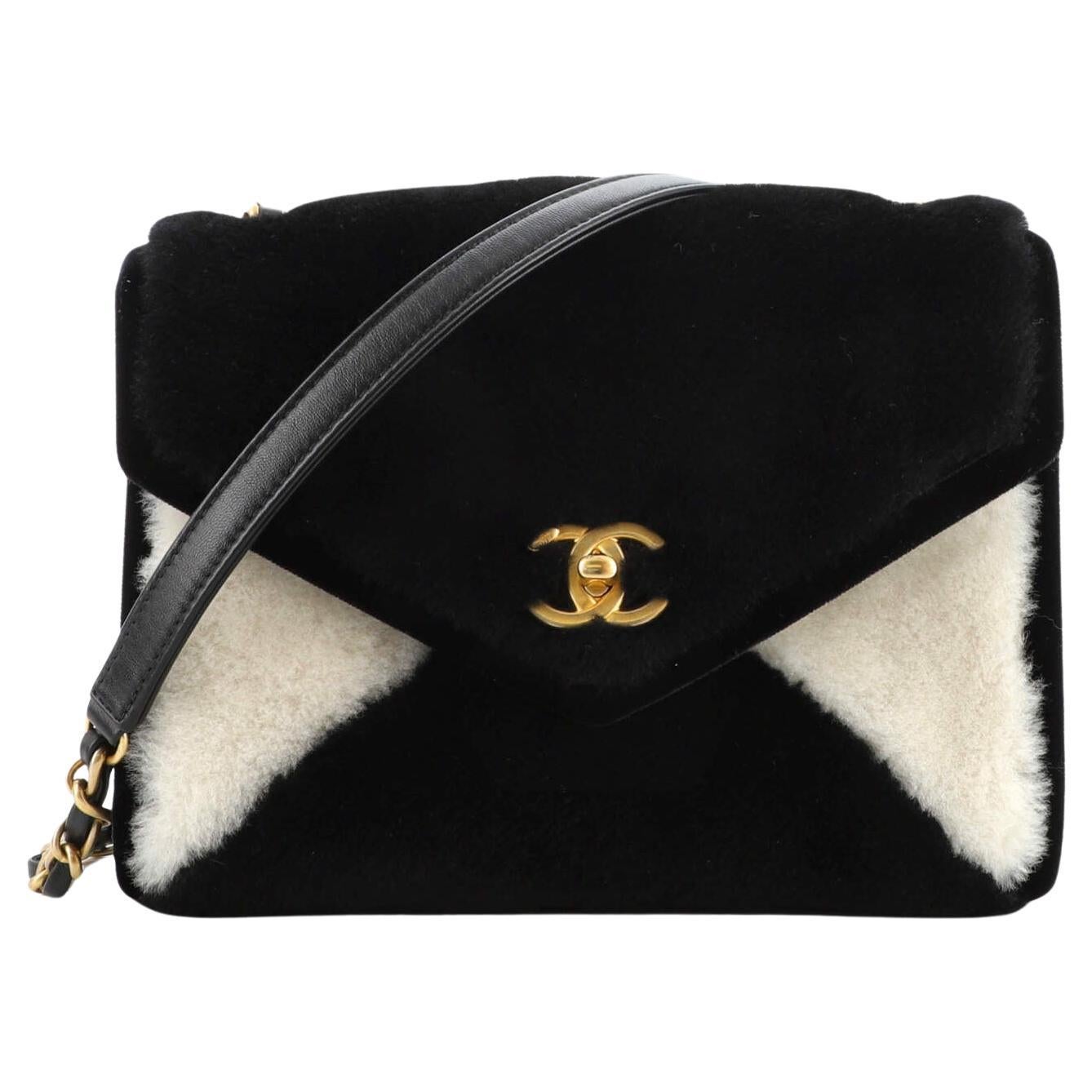 Chanel Envelope Flap Bag Shearling Small at 1stDibs