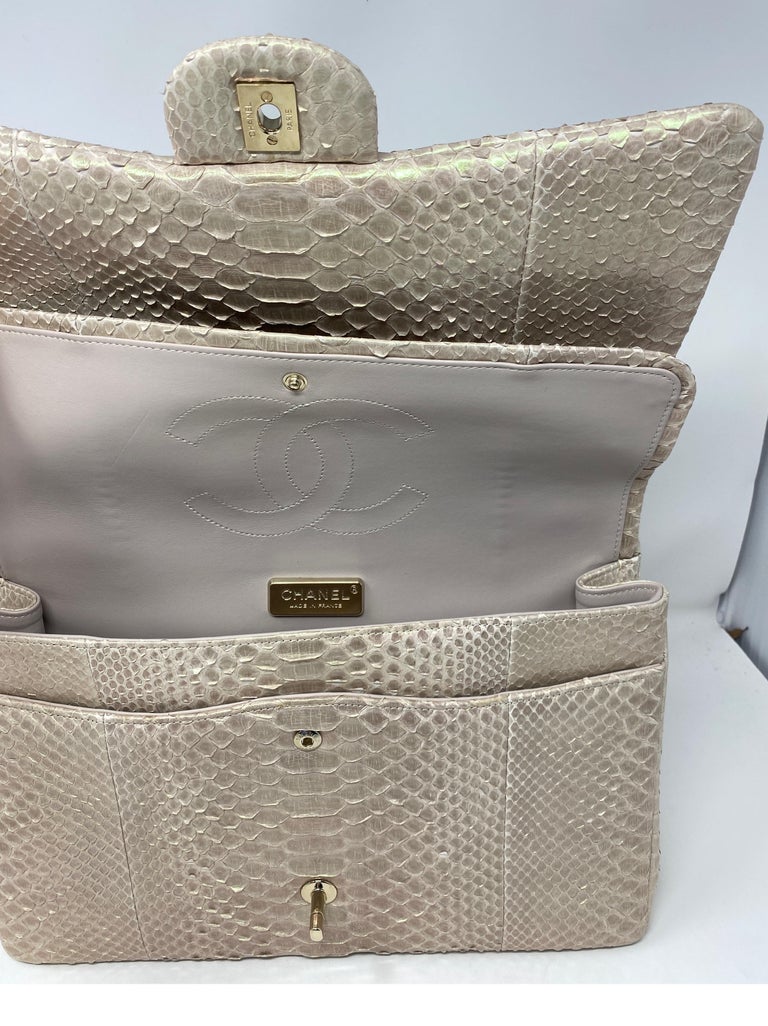 Chanel Exotic Python Maxi Double Flap Bag at 1stDibs