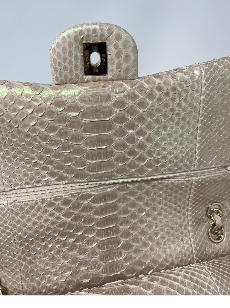 Chanel Exotic Python Maxi Double Flap Bag at 1stDibs