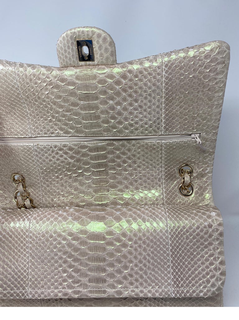 Chanel Exotic Python Maxi Double Flap Bag at 1stDibs