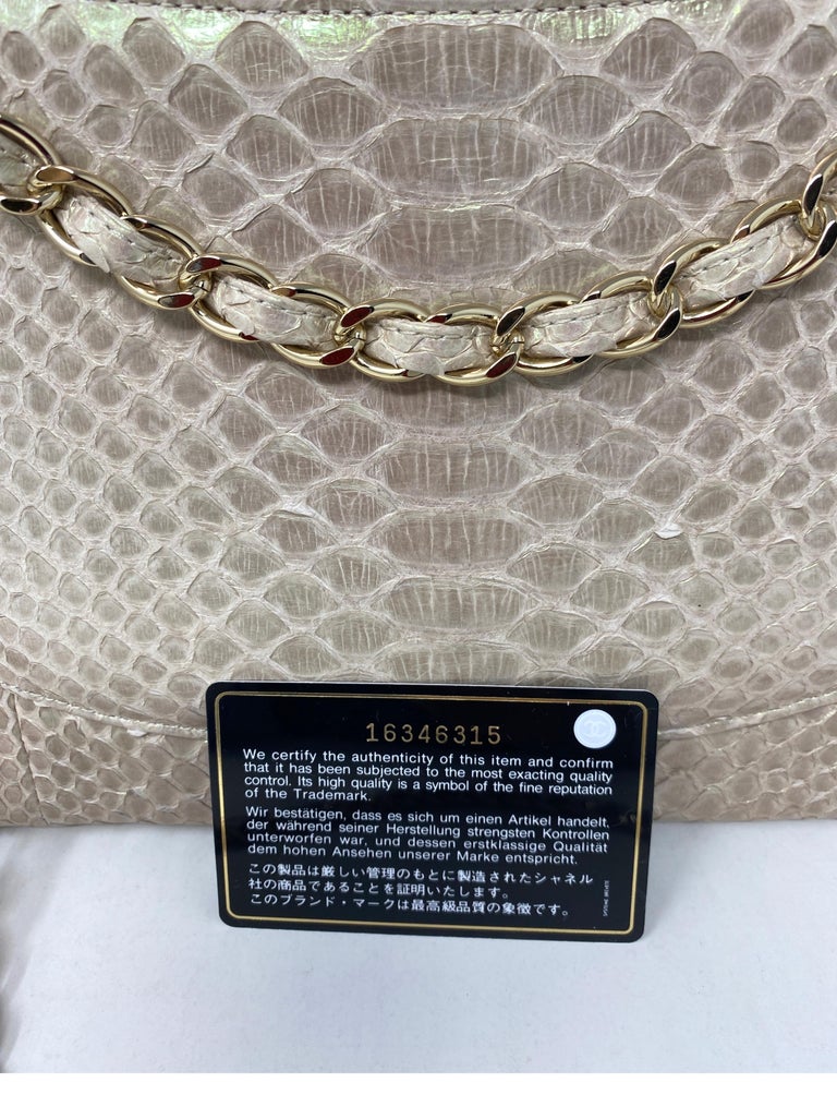 Chanel Exotic Python Maxi Double Flap Bag at 1stDibs