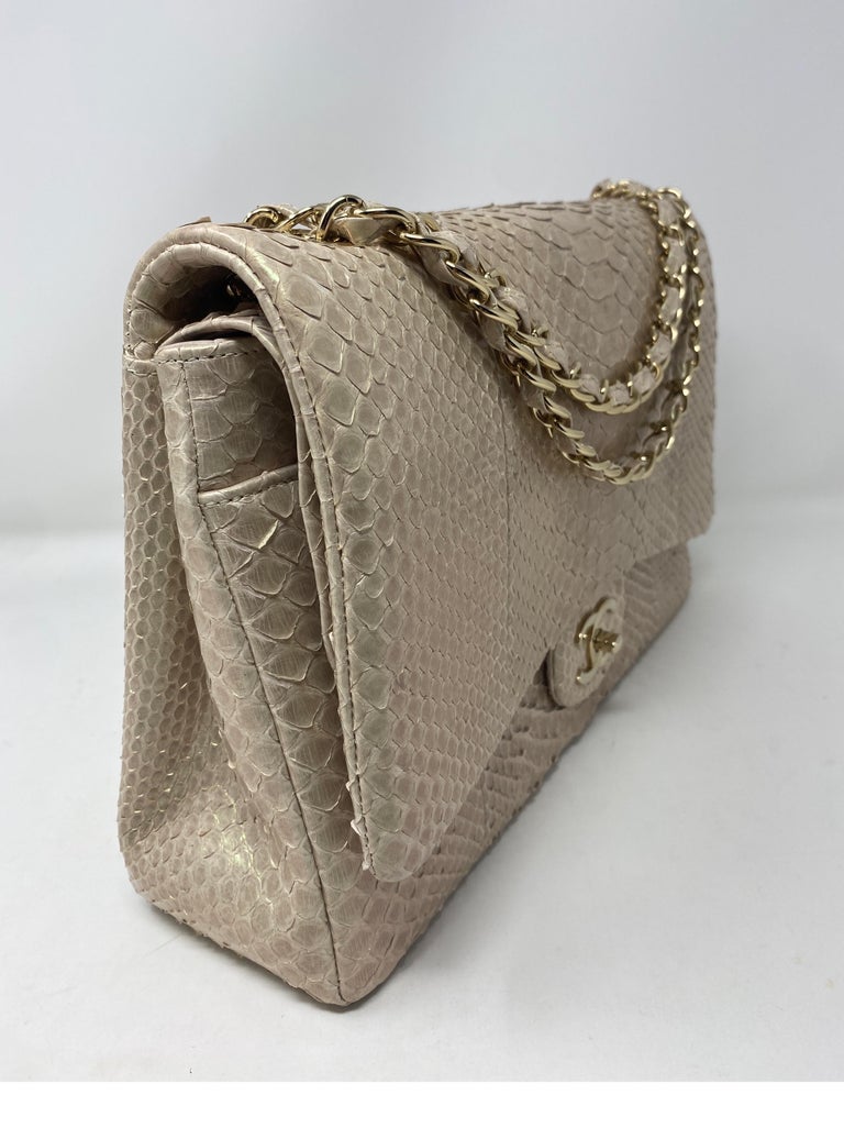 Chanel Exotic Python Maxi Double Flap Bag at 1stDibs