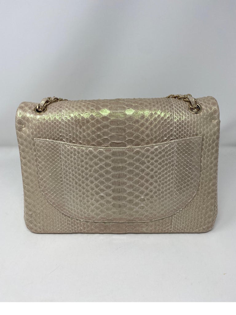 Chanel Exotic Python Maxi Double Flap Bag at 1stDibs