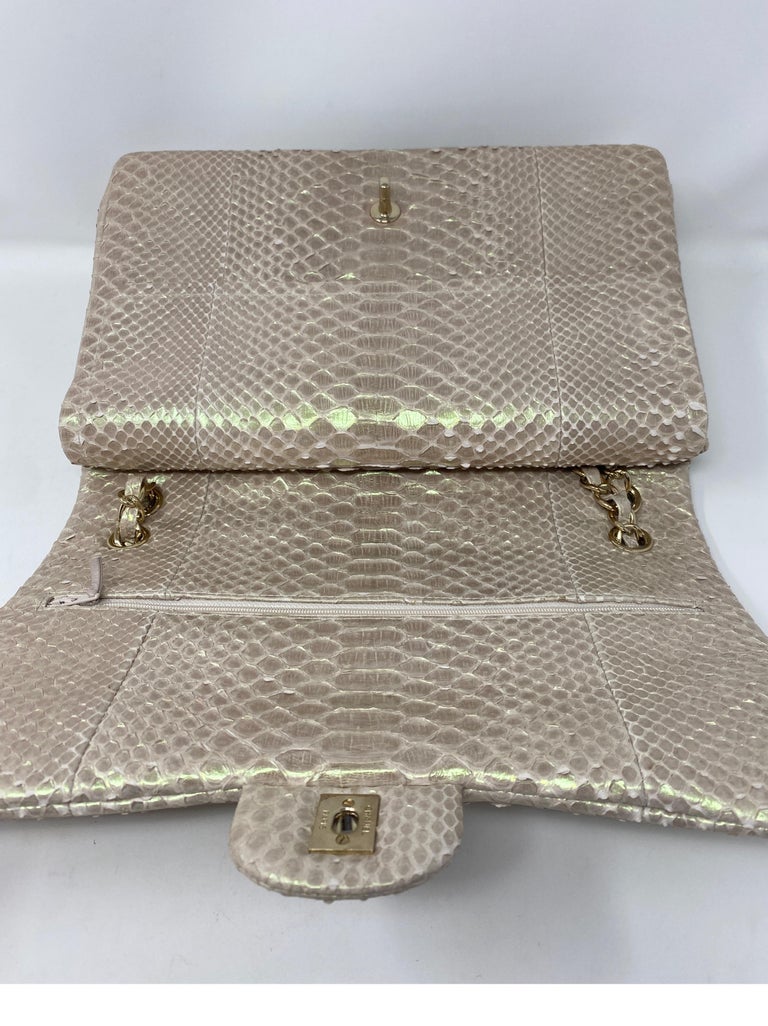 Chanel Exotic Python Maxi Double Flap Bag at 1stDibs