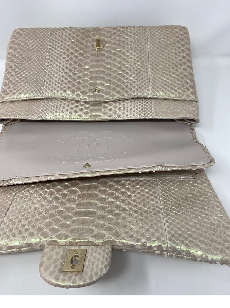 Chanel Exotic Python Maxi Double Flap Bag at 1stDibs