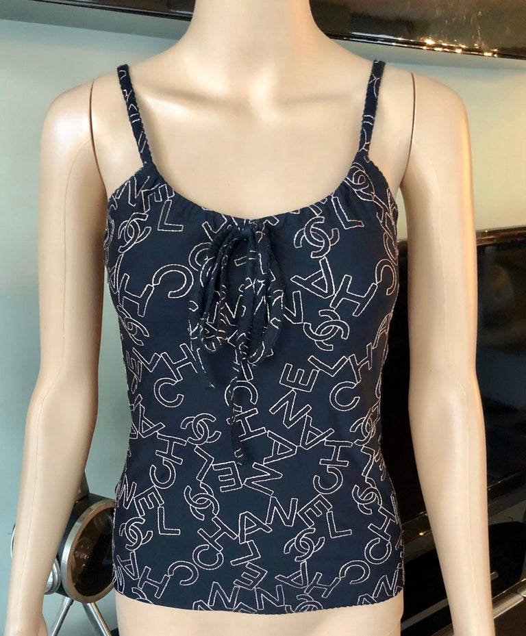 Chanel F/W 2005 Logo Monogram Top For Sale at 1stDibs | chanel logo top